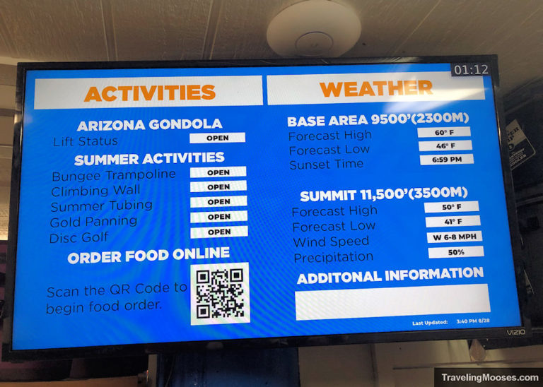 Riding the Snowbowl Scenic Gondola | Traveling Mooses